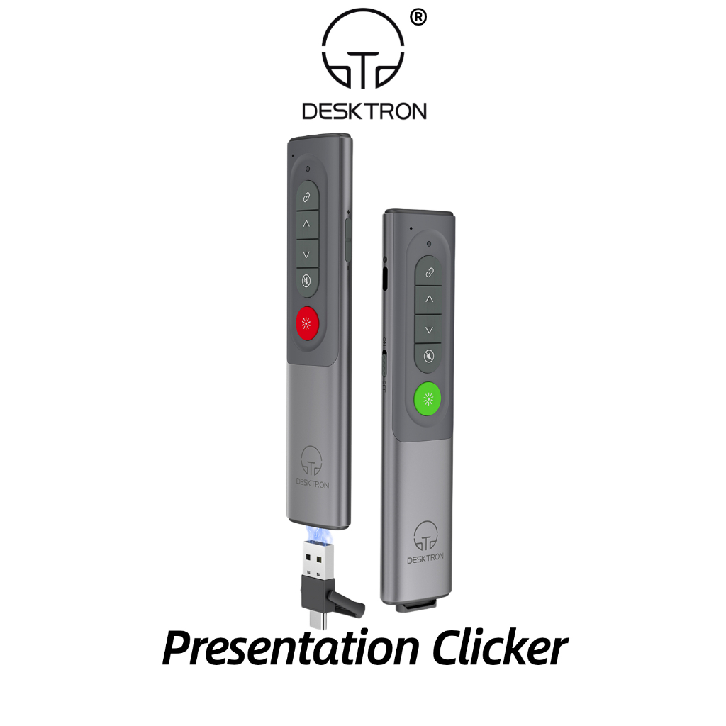 DESKTRON Presenter Pointer Rechargeable 2.4GHz Remote Presentation ...