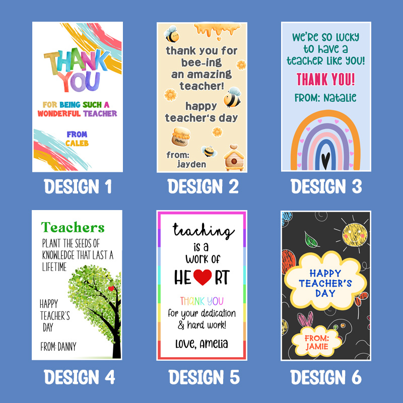 Mini Teacher's Day Cards, Custom Teachers Day Gift Card, Mini Card ...