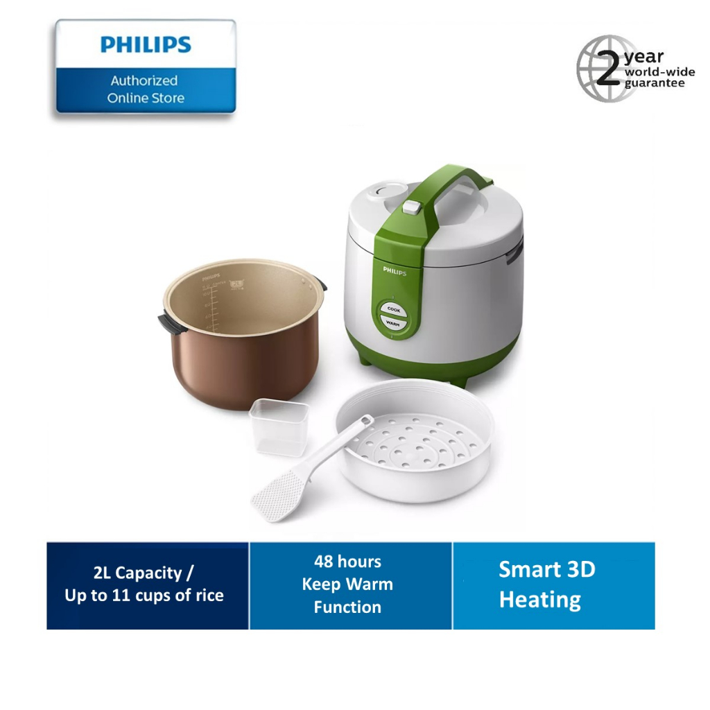 Philips Daily Collection Jar 2L capacity Rice Cooker HD3119 | Keep Warm ...