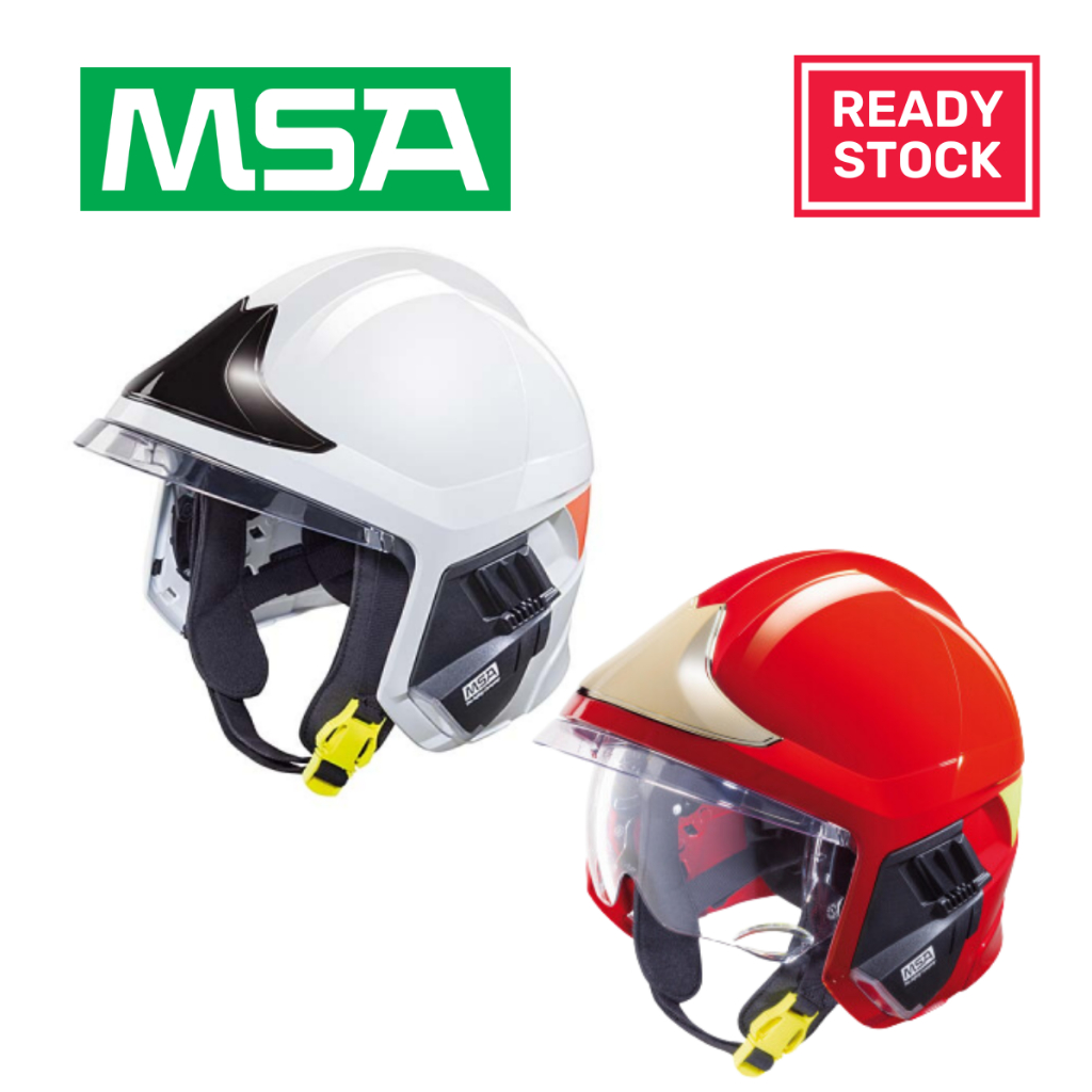 MSA GALLET F1XF FIRE HELMET CONFIGURED SAFETY HARD HAT, MED Approved ...