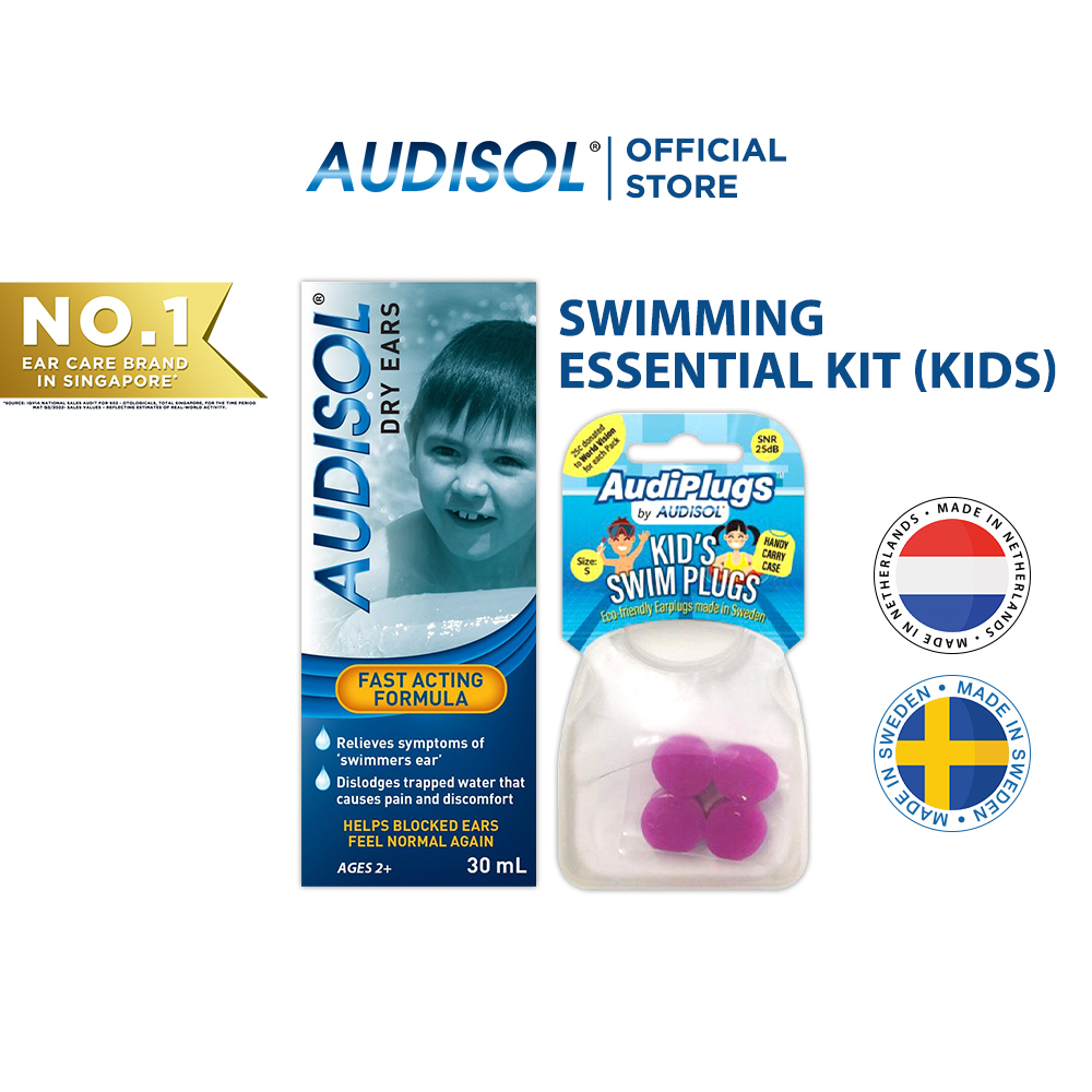 Audisol & Audiplugs Swimming Essential (Kids Bundle) | Shopee Singapore