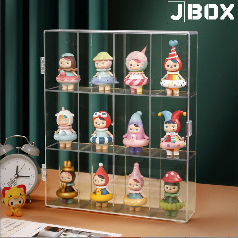 6 & 12-Grid Display Cabinet / Figurines Display Box [JBox] | Shopee ...
