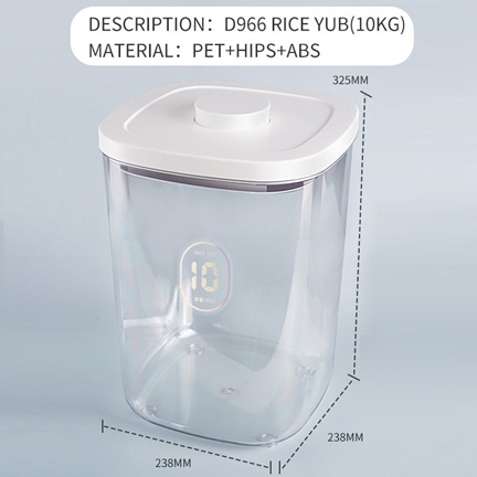 Transparent Air tight container for kibbles/ grain / rice (with Button ...