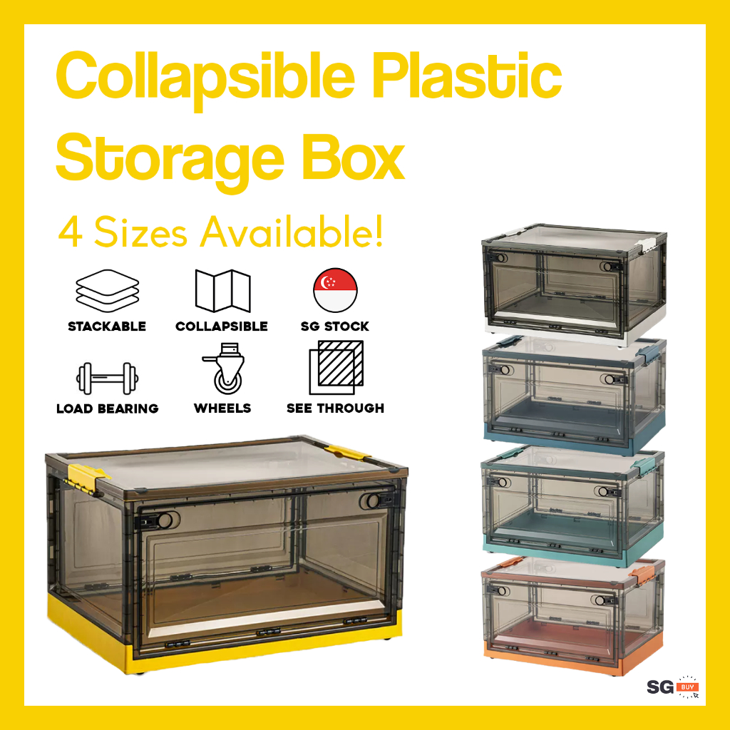 Large Transparent Stackable Storage Box | Storage Container With Wheels ...