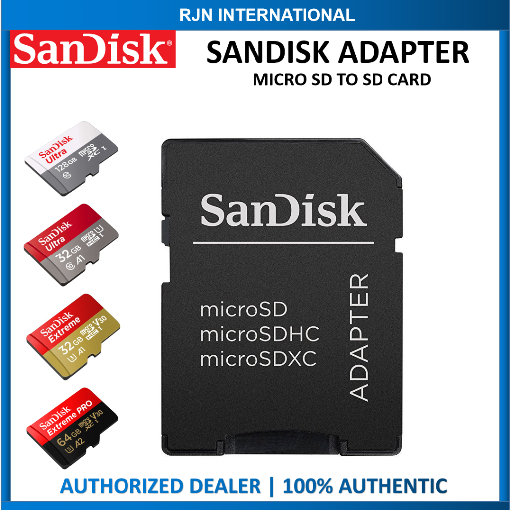 Sandisk MicroSD MicroSDHC to SD SDHC Adapter-Works with Memory Cards up ...