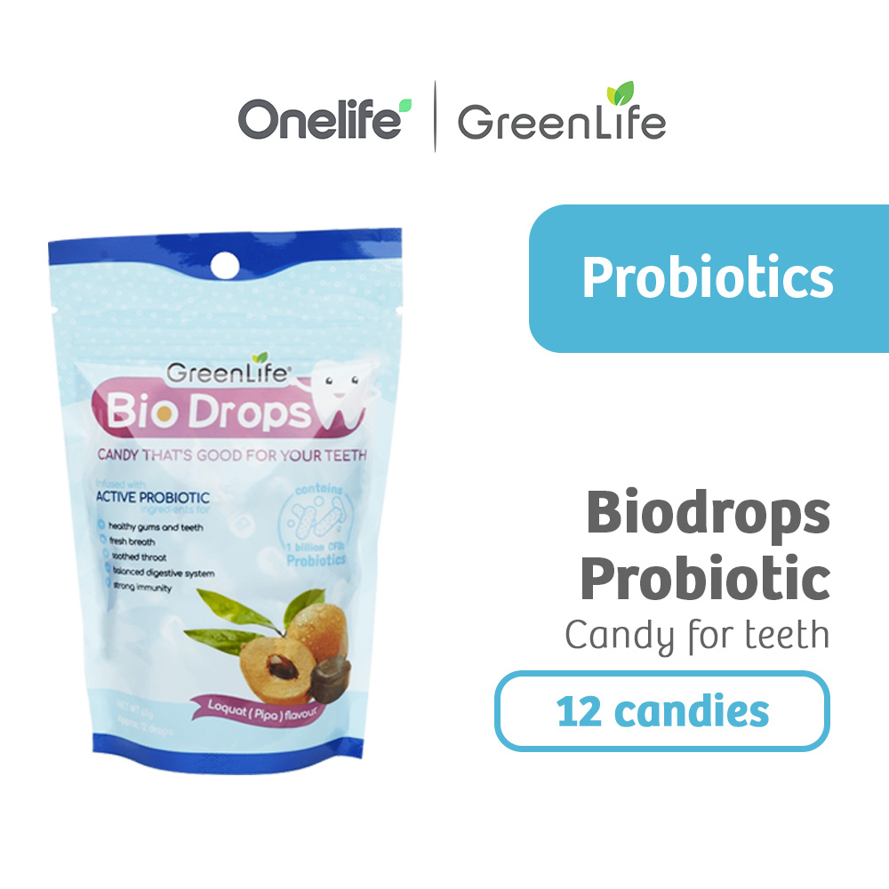 GreenLife BioDrops Probiotic Candy 1B CFU 12 Candies - For Immunity and ...