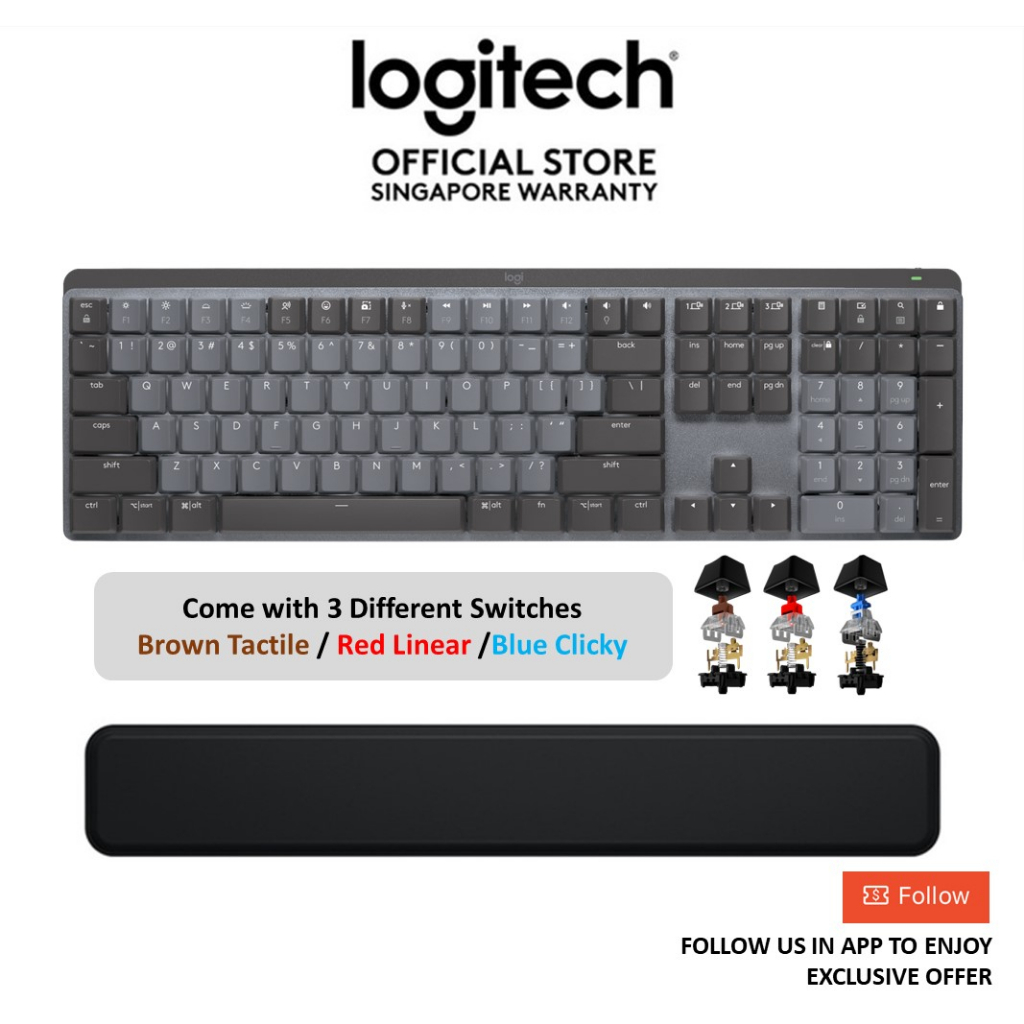 [Bundle] Logitech MX Mechanical Mini Wireless Keyboard Graphite ...