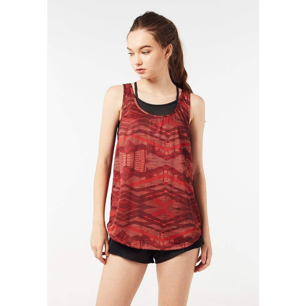 FUNFIT Mesh Racerback Tank Top (Heather Red) | Shopee Singapore