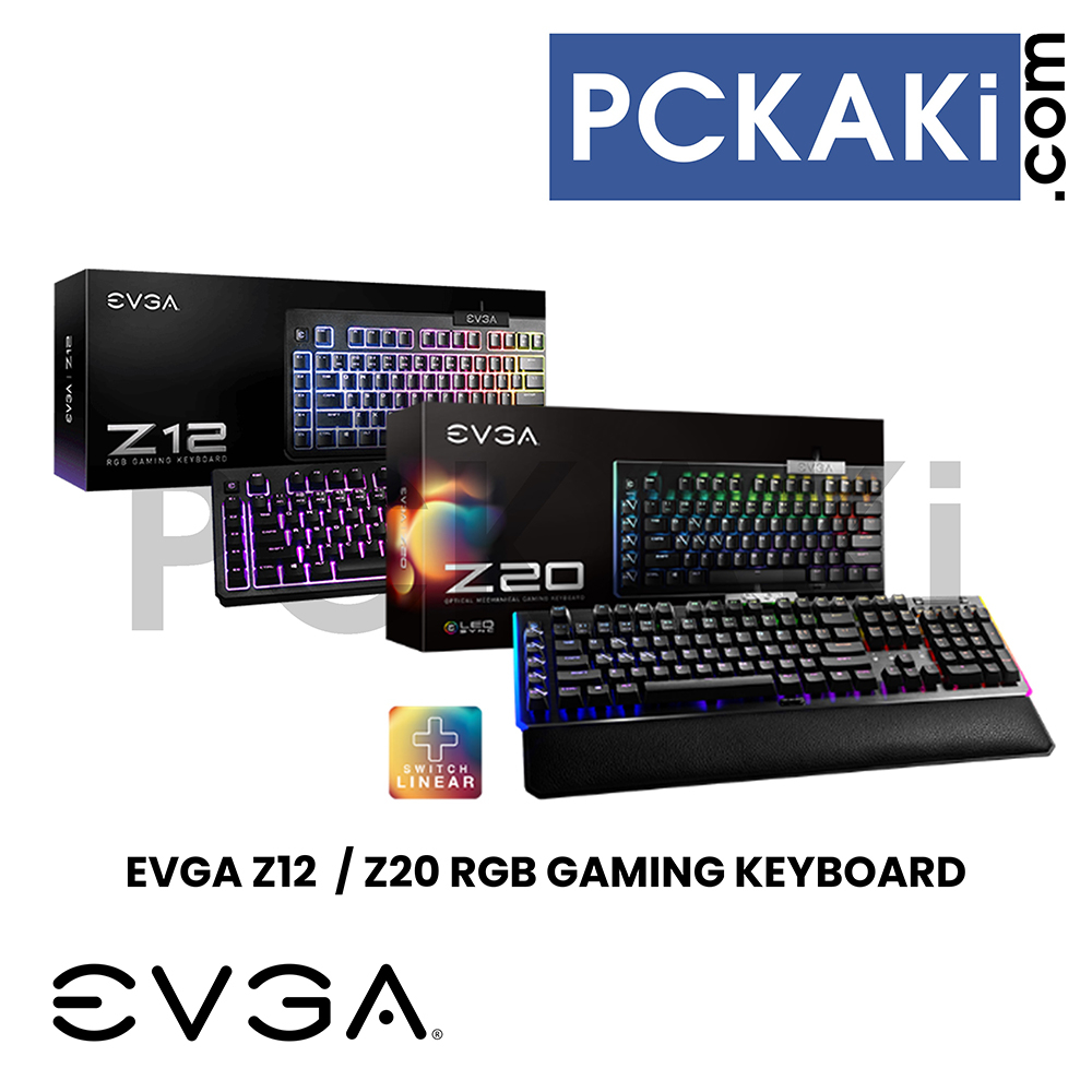 EVGA Z12 / Z20 RGB GAMING KEYBOARD PROGRAMMABLE MACRO KEYS LINEAR ...