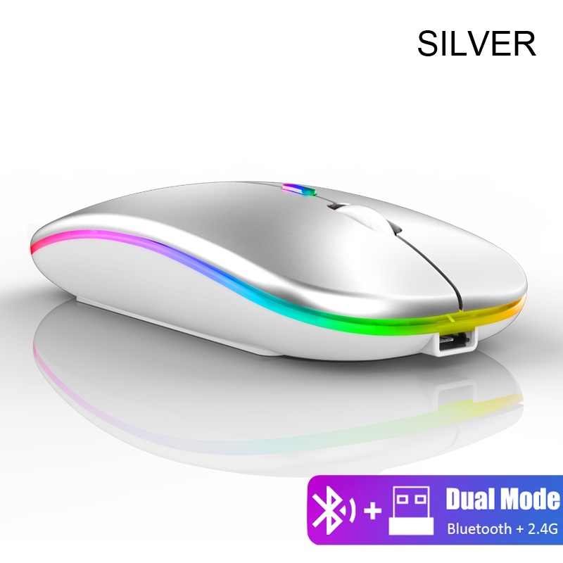 (SG STOCK) Wireless Mouse Rgb Led 2.4Ghz Silent Rechargeable 1600dpi ...
