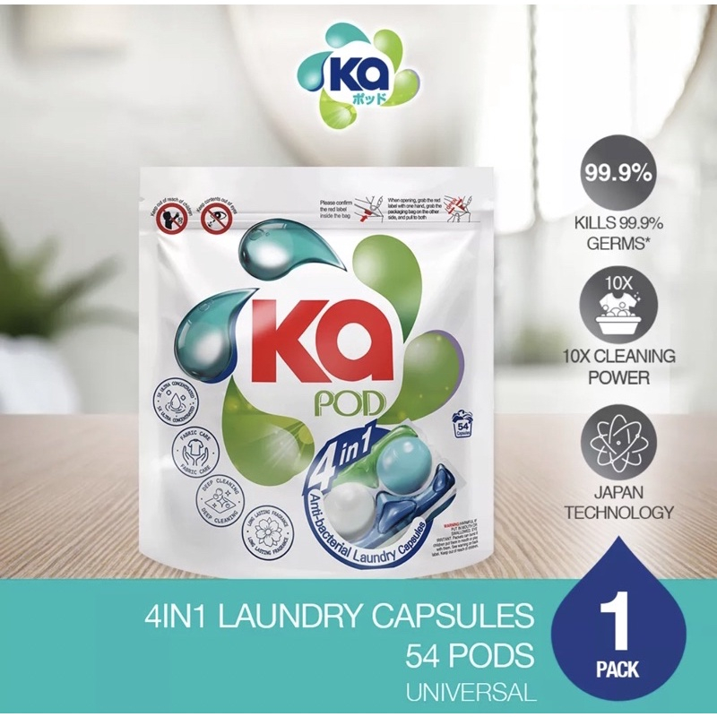 [🔥FREE SHIPPING🔥]KA 4 In 1 Antibacterial Laundry Capsules Detergent ...