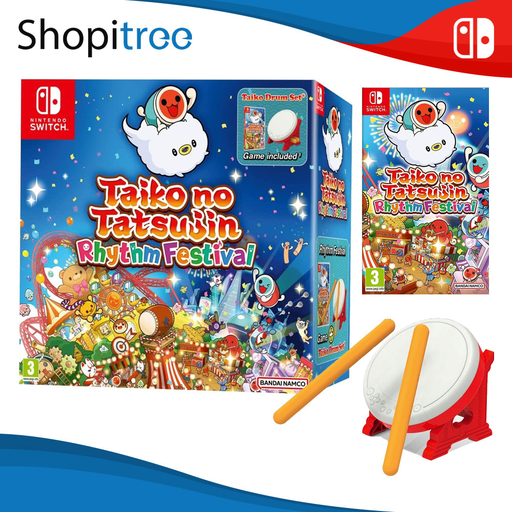 Nintendo Switch Taiko no Tatsujin: Rhythm Festival with Hori Drum Set ...