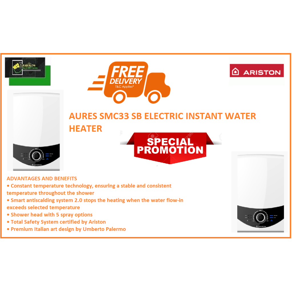 Ariston Aures Smart SMC33 SB Instant Water Heater | Shopee Singapore