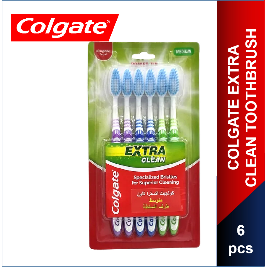 Colgate Toothbrush Extra Clean (Medium), 6s | Shopee Singapore