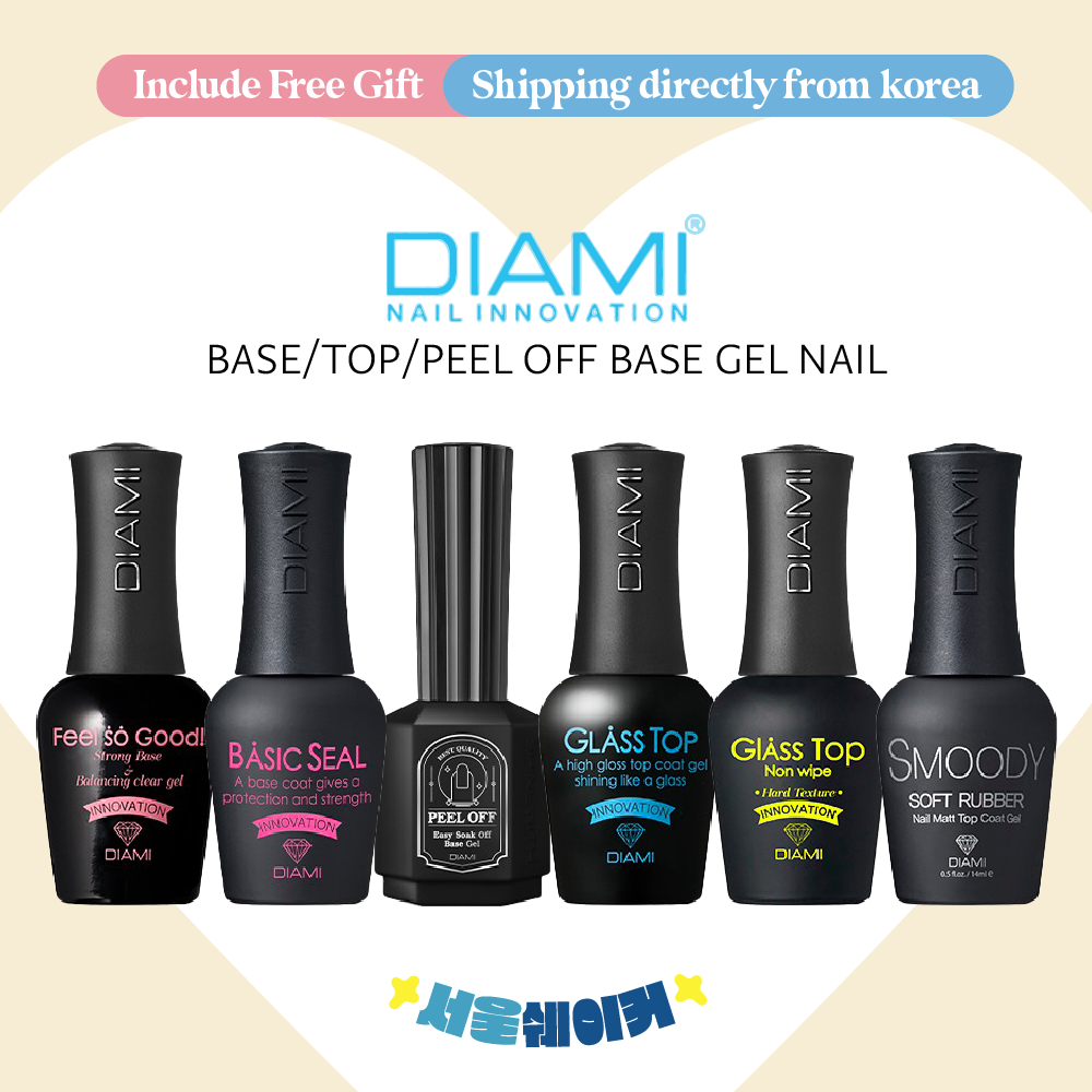 [DIAMI] Base/Top Gel Series (Feel so good/Basic seal/Peel off/Glass top) | Shopee Singapore