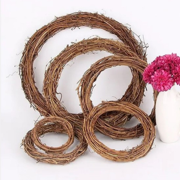 Dried Rattan Ring Structure Christmas Floral Wreath | Shopee Singapore