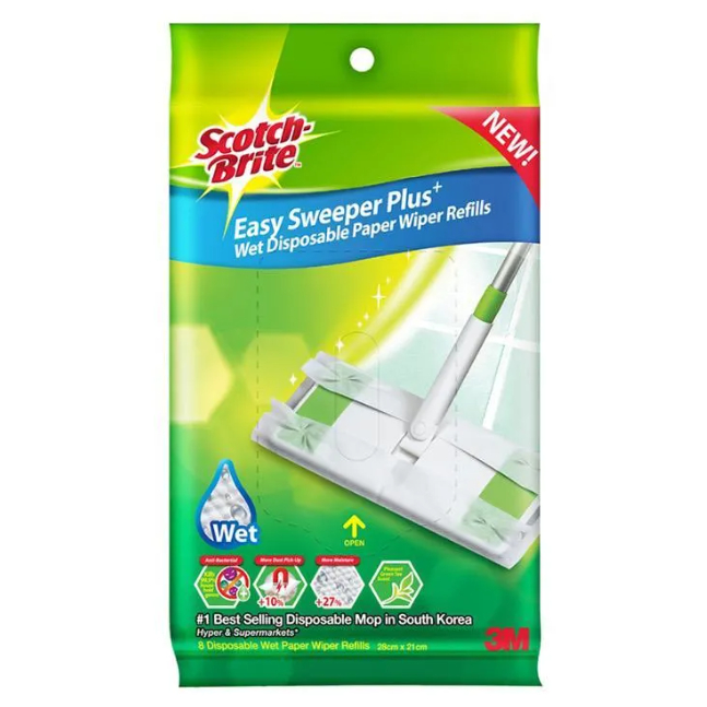3M Scotch Brite Easy Sweeper Starter Kit Wet Sheets Refill | Shopee ...