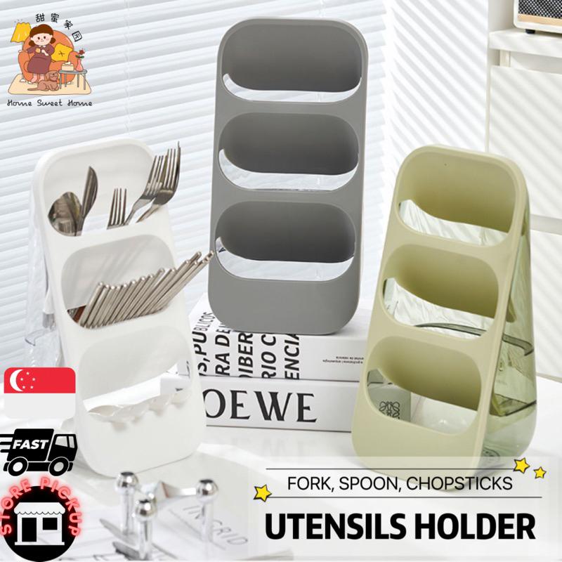 [SG] 3 Layer Utensil Organizer Utensil Holder 🍴 Cutlery Holder ...