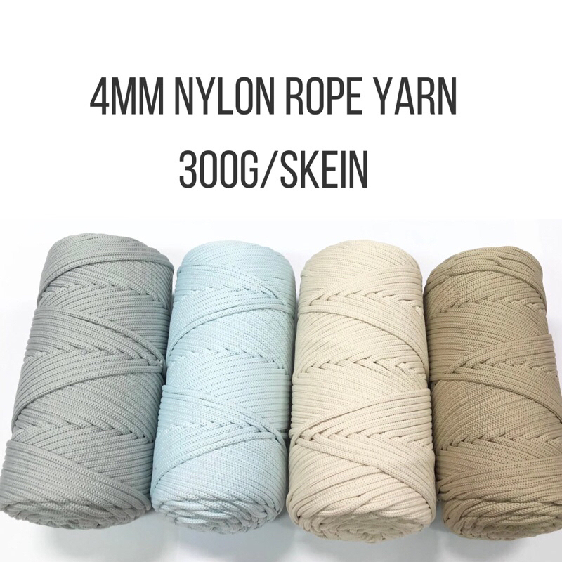 [SG Seller] 4mm thick Nylon Rope Yarn 300g for Crochet Bag Yarn / Pearl ...