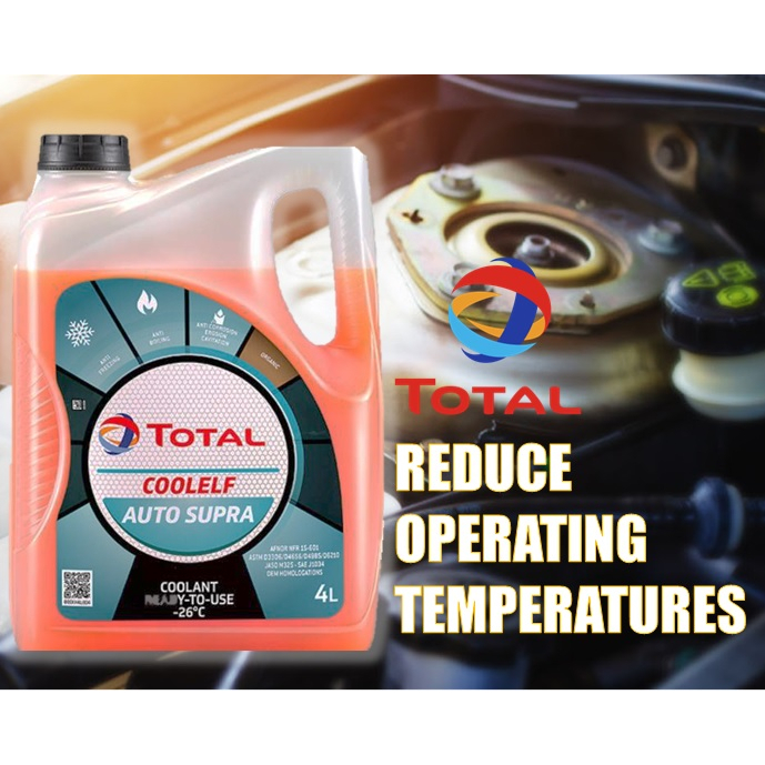 TOTAL ENGINE COOLANT/ANTIFREEZE COOLANT/VEHCILE COOLANT 4LT | Shopee ...