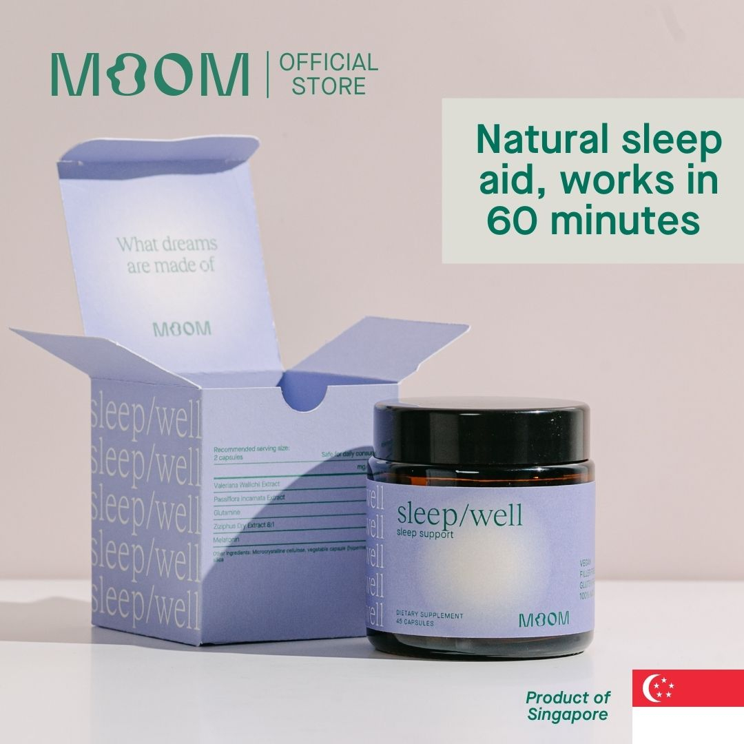 Moom Health™ sleep/well Supplement with Melatonin, 100% Natural, For ...