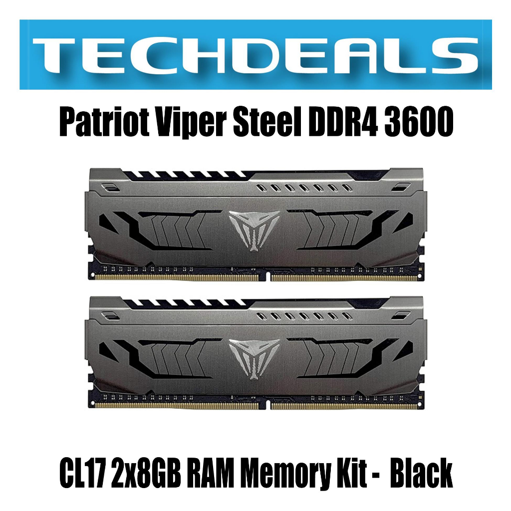 Patriot Viper Steel DDR4 3600 CL17 2x8GB RAM Memory Kit - Black ...