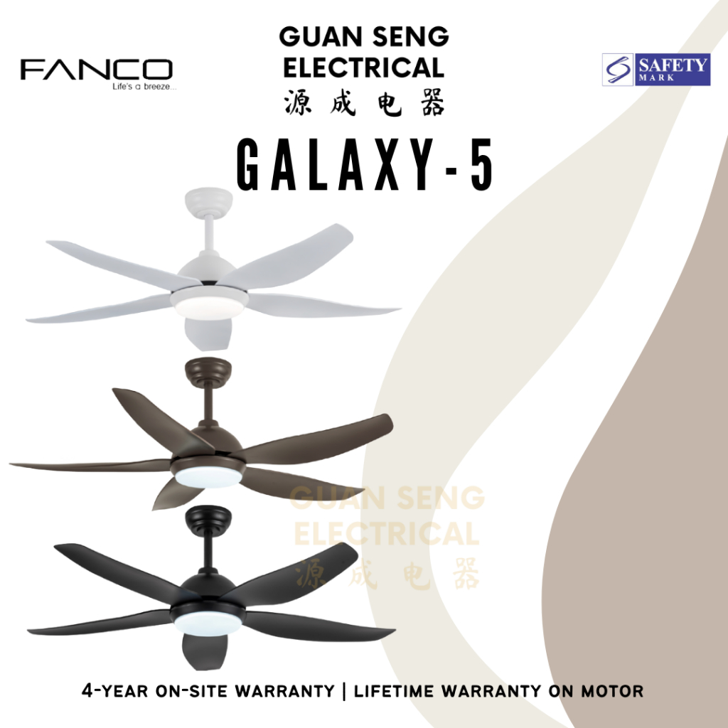 [Installation] FANCO Galaxy-5 38" 48" 56" DC Motor Ceiling Fan with 3 ...