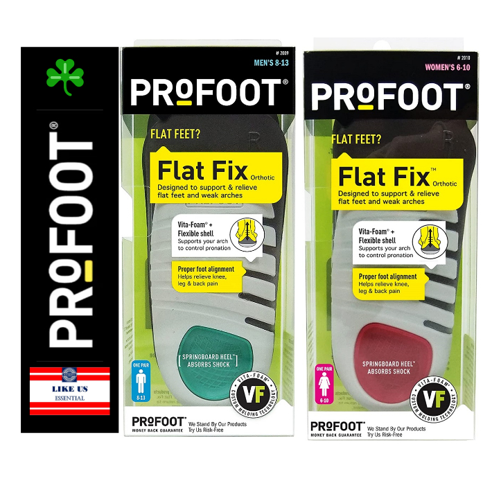 ☘️Profoot Flat Fix Women 6-10 | Men 8-13 Orthotic Arch Support Insoles ...