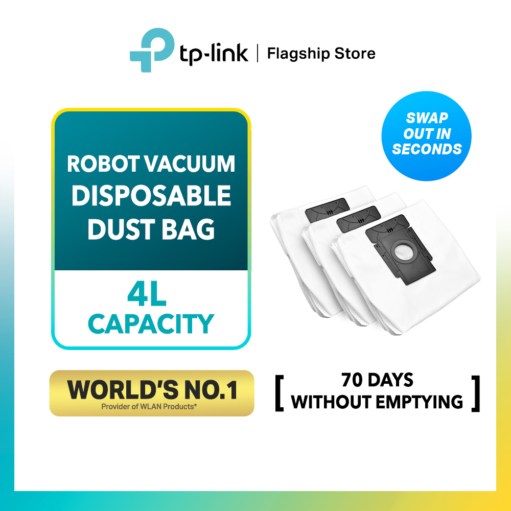 TP-Link Robot Vacuum Disposable Dust Bag (packed with 3pcs) RVA200 for ...