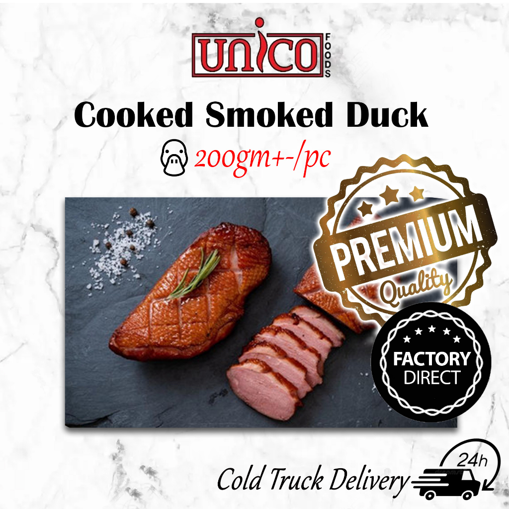 [UNICOFOODS] Cooked Smoked Duck Original (200gm+-/pc) | 烟熏鸭 | Shopee ...