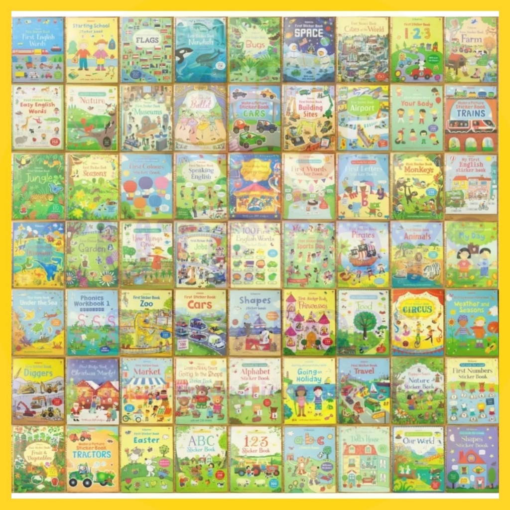 [SG LOCAL STOCK] LATEST 1/2 USBORNE First Sticker Book Educational ...