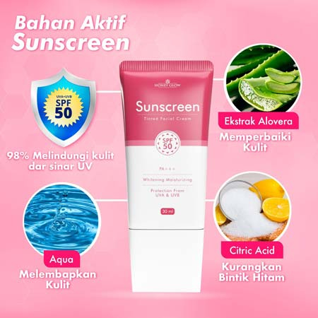 OOS SUNSCREEN Honey Glow Sunscreen 30ml SPF50 PA+++ Tinted Facial Cream ...