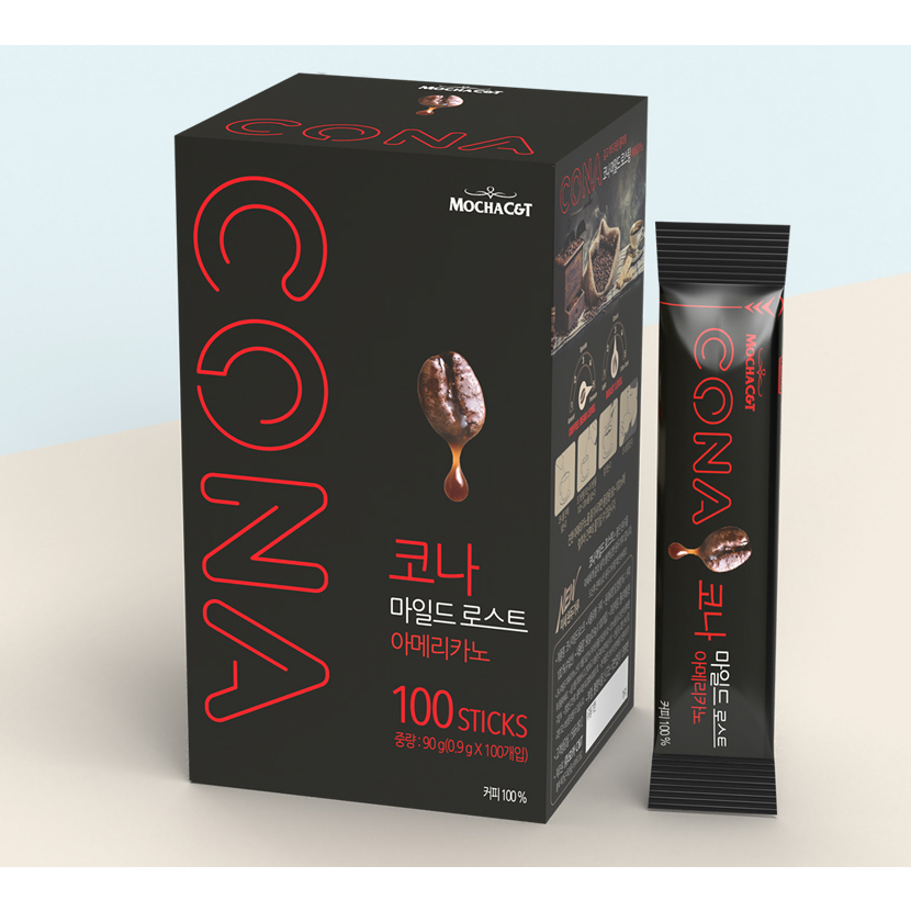 [MOCHA C&T]Korean Instant Coffee Cona Mild Roast Americano Black Coffee ...