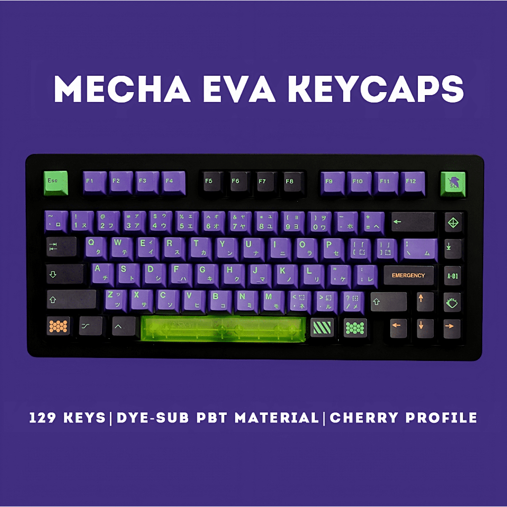[ TECHINEER ] GMK Mecha Eva Keycaps Cherry Profile 129 Dye Sublimation ...
