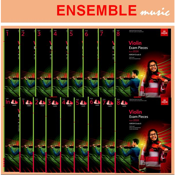 ABRSM Violin Exam Pieces from 2024 Initial, Grade 1, 2, 3, 4, 5, 6, 7 ...