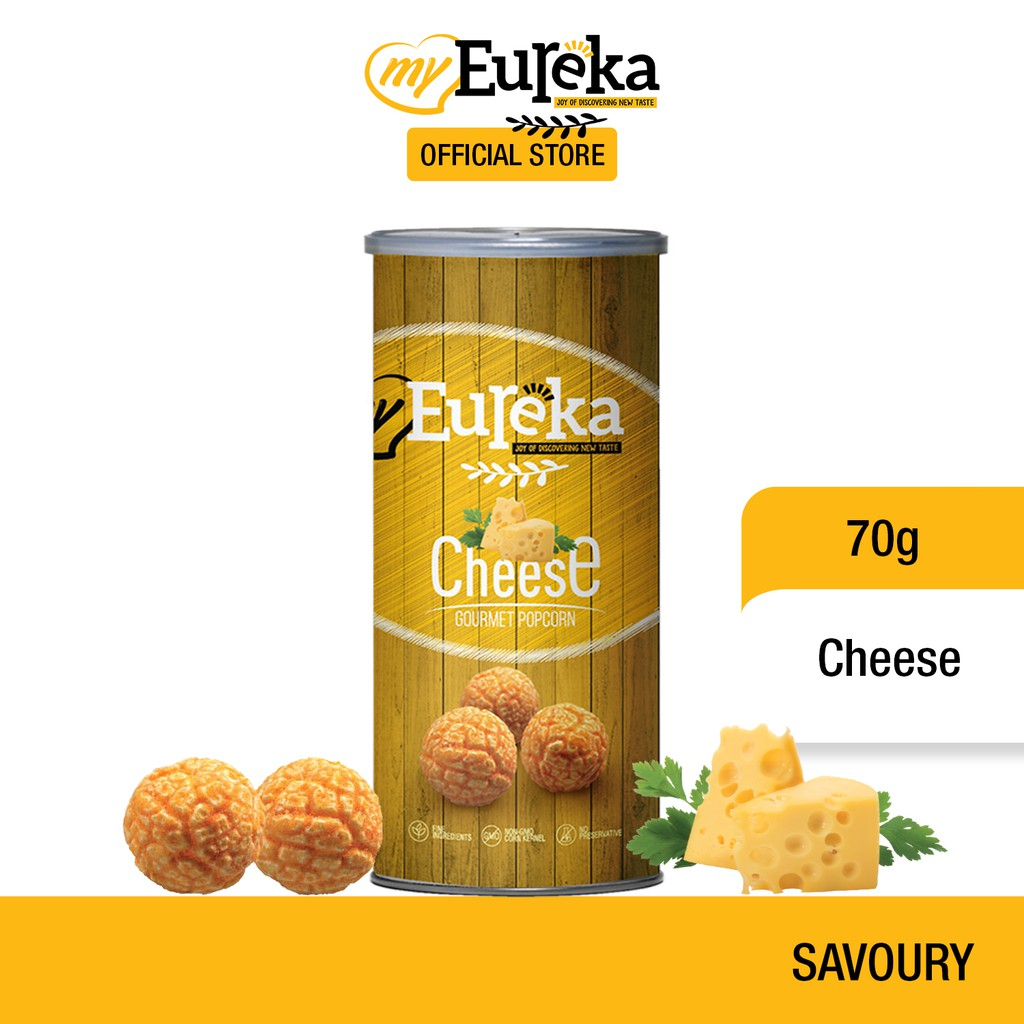 Eureka Cheese Gourmet Popcorn Can 70g | Shopee Singapore