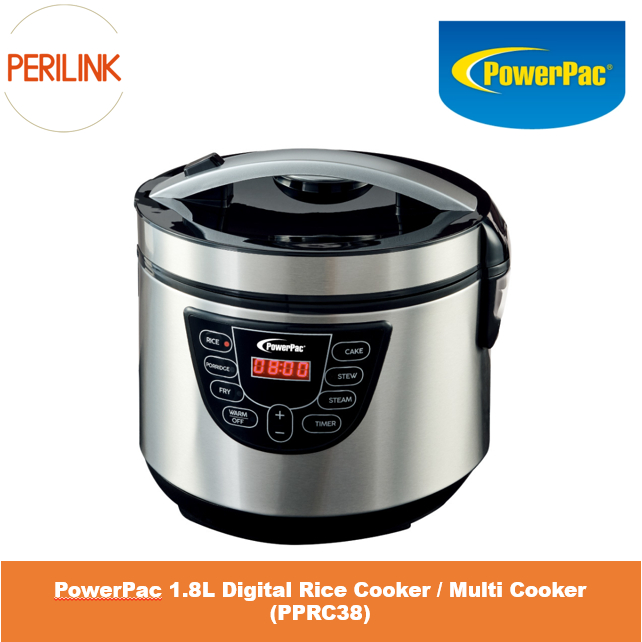 PowerPac 1.8L Digital Rice Cooker / Multi Cooker (PPRC38) | Shopee ...