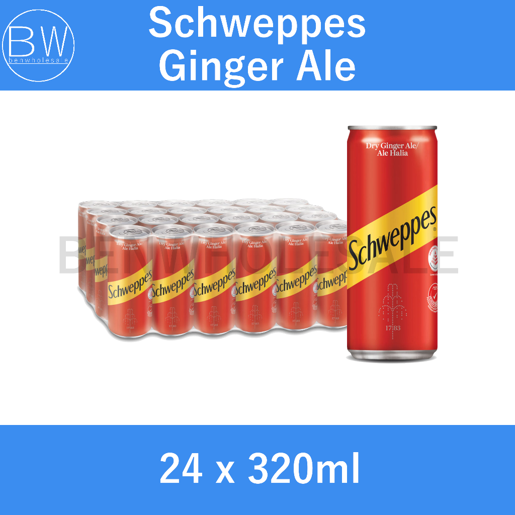 Schweppes Soda Water / Tonic Water / Ginger Ale Can (24 x 320ml ...