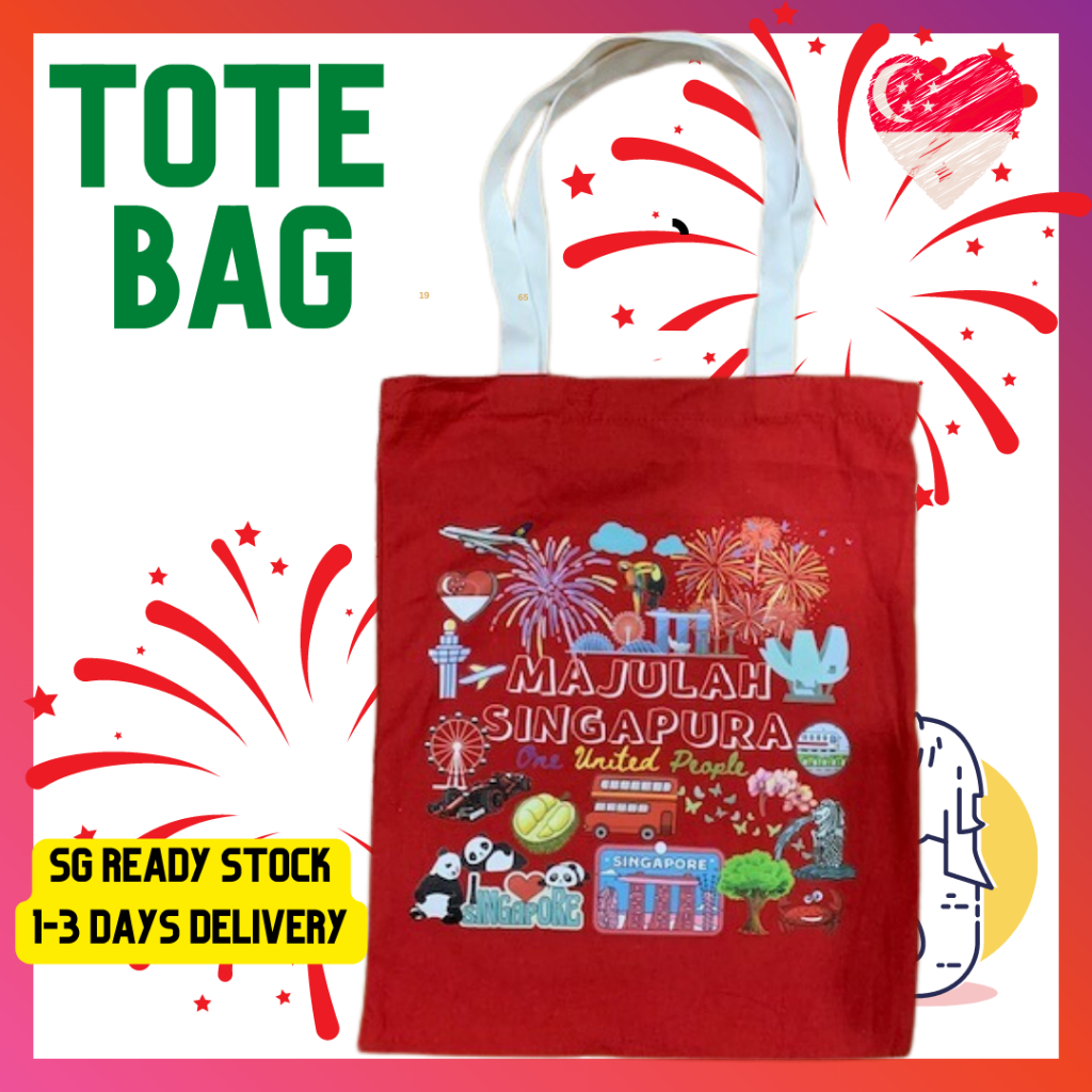 [CANVAS BAG] NDP SG TOTE BAGS SlING BAG NATIONAL DAY PATRIOTIC I LOVE ...