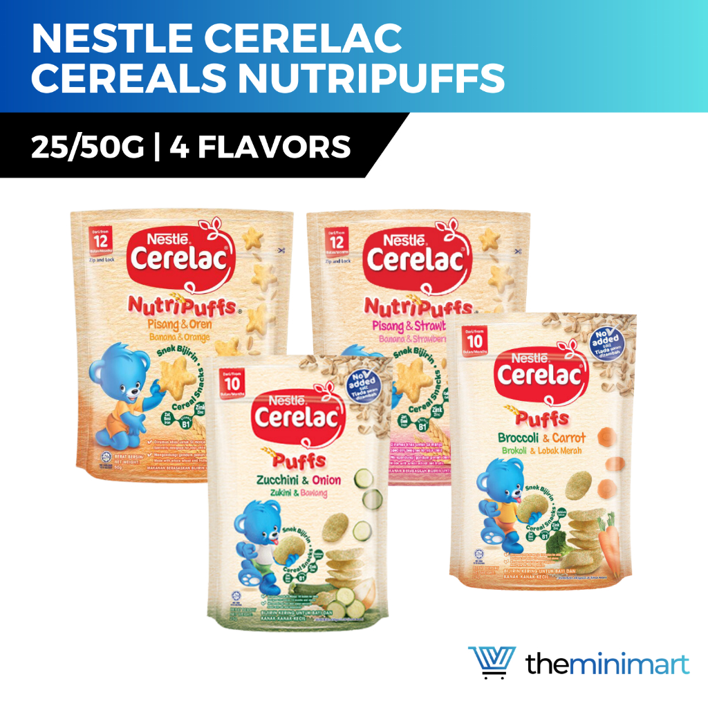 Nestle Cereals NutriPuffs (25-50g) - Orange / Strawberry / Zucchini ...