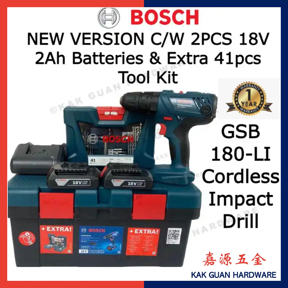 BOSCH GSB 180 LI PROFESSIONAL CORDLESS COMBI | Shopee Singapore