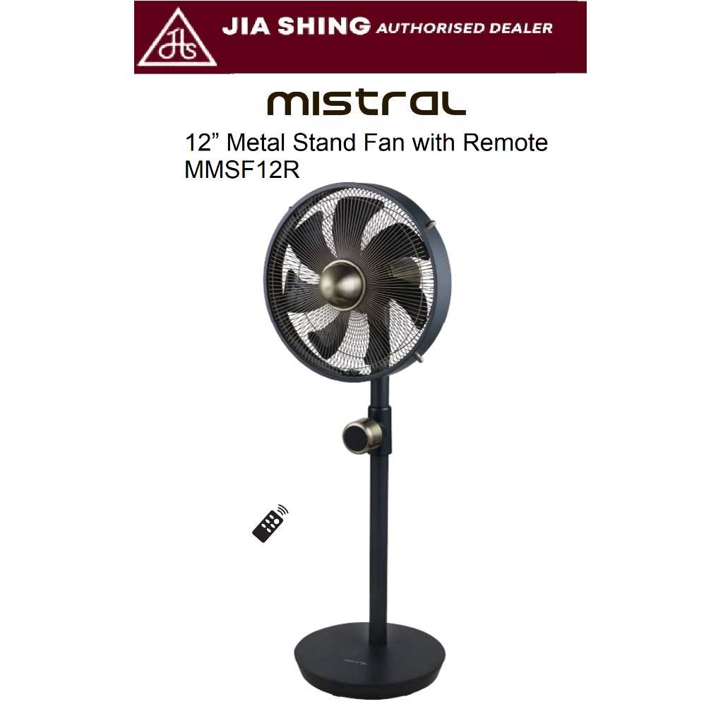 Mistral 12” Metal Stand Fan with Remote MMSF12R | Shopee Singapore