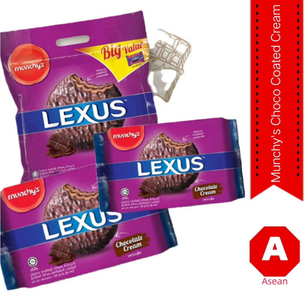 MUNCHY'S LEXUS CHOCOLATE COATED CREAM 70G-80G// 100-G-200G//BIG VALUE ...
