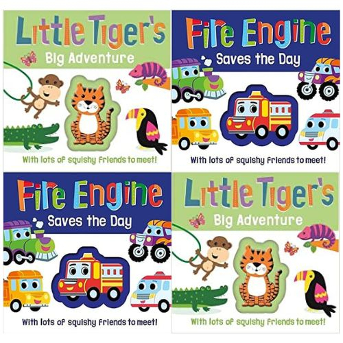 Little Tiger's Big Adventure/Fire Engine Saves the Day Squishy Book ...