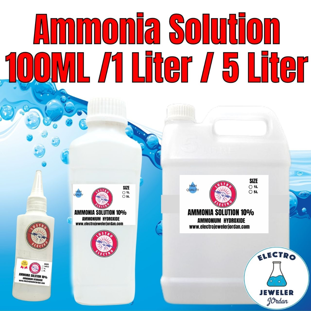 Ammonia Cleaning Solution 10% 100ml / 500ml / 1 Liter | Shopee Singapore