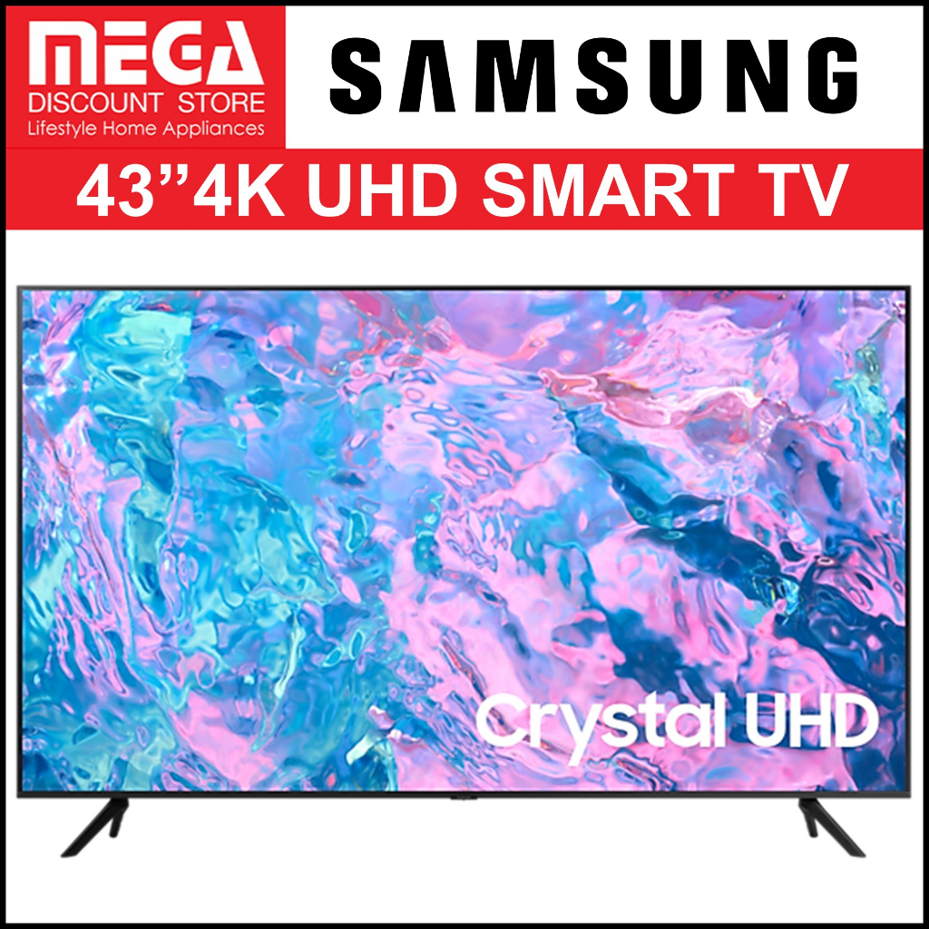 SAMSUNG UA43CU7000KXXS 43" 4K UHD CU7000 SMART TV | Shopee Singapore