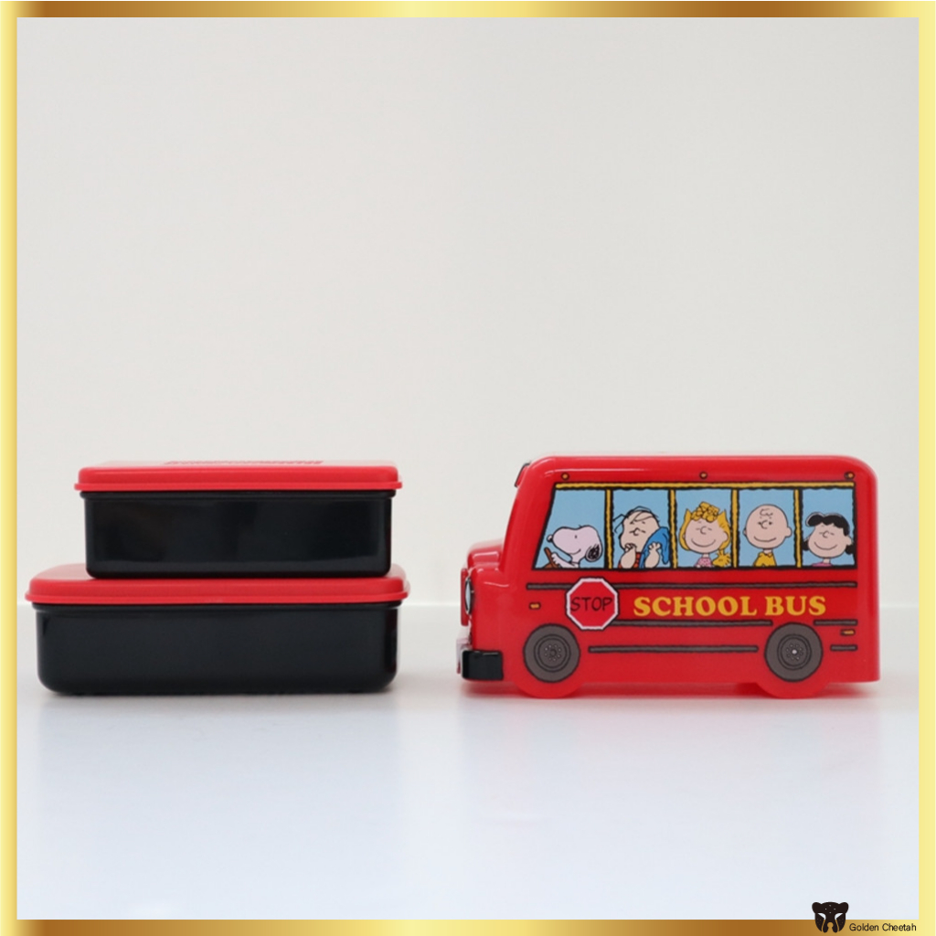 Snoopy School Bus Design 2-Tier Lunch Box | Shopee Singapore