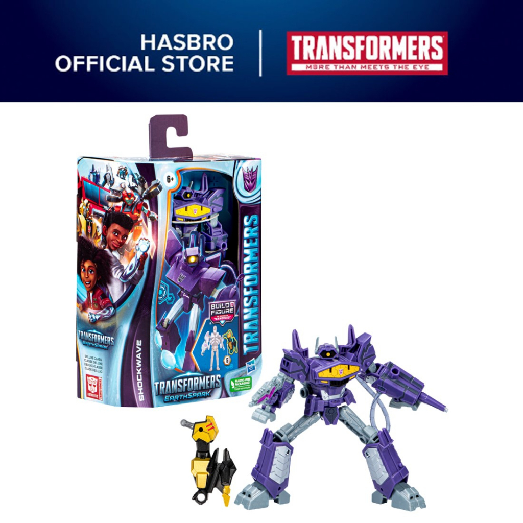 Transformers Toys EarthSpark Deluxe Class Shockwave, 5” Action Figure ...