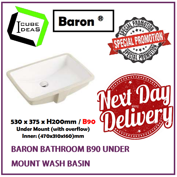 Baron B90 UNDER MOUNT BASIN | EXPRESS FREE DELIVERY | EXPRESS FREE ...