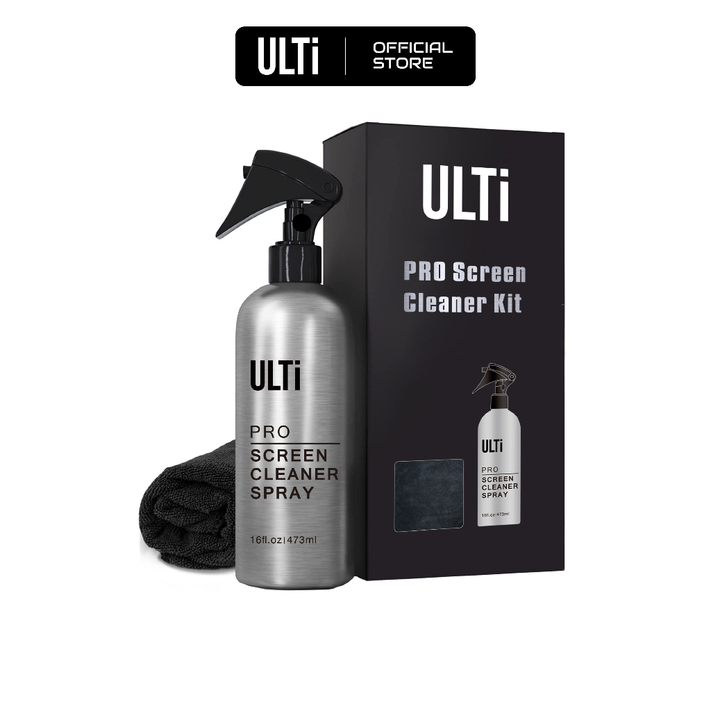 ULTi Screen Cleaner Spray [PRO] with Microfibre Cloth, Compatible with ...
